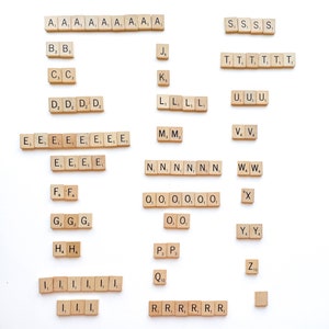 Scrabble Tiles Over 95 Pieces Letter Tiles Authentic Scrabble Tiles ...