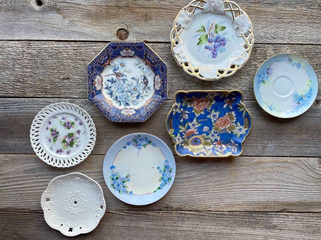 Mismatched Wall Plates Set of 7 Vintage Plate Gallery Wall Collection ...