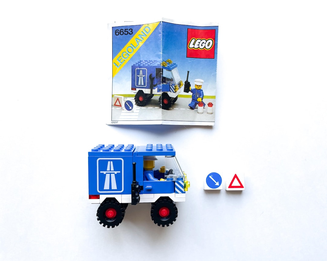 Vintage Lego Truck 6653 | Blue Highway Maintenance Vehicle | Lego Item ...
