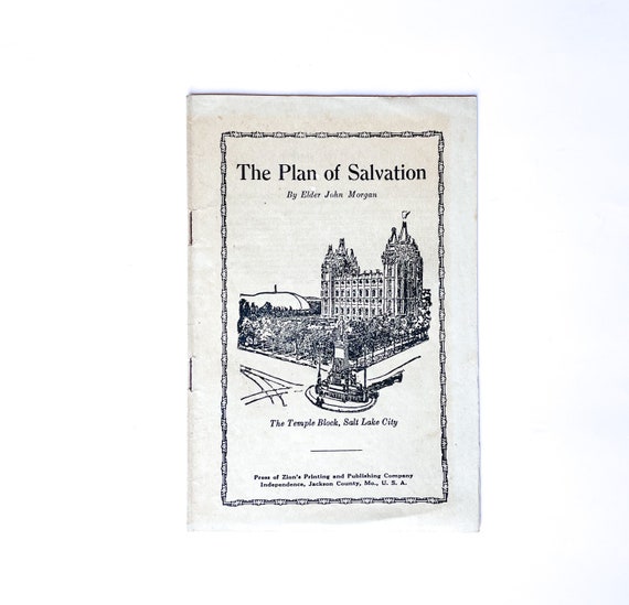 The Plan of Salvation by Elder John Morgan Mormon Pamphlet - Etsy