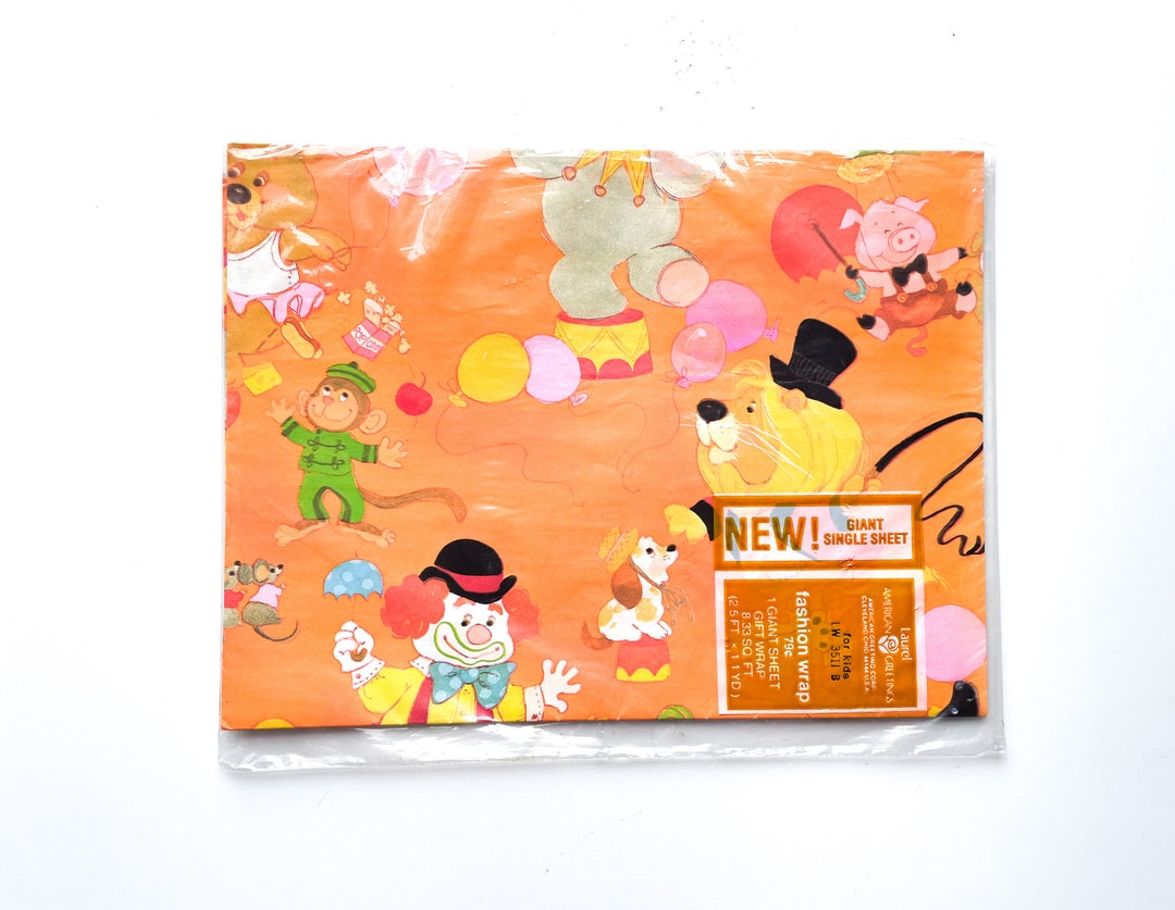Vintage Circus Wrapping Paper | American Greetings | Vintage Gift Wrap ...
