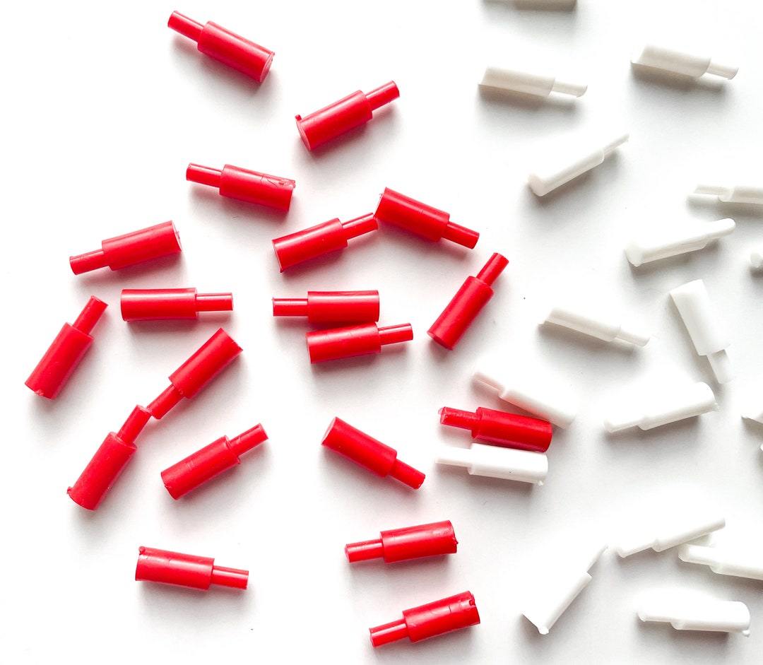 Vintage Battleship Pegs Set of 99 | 33 Red | 66 White | Vintage Game ...