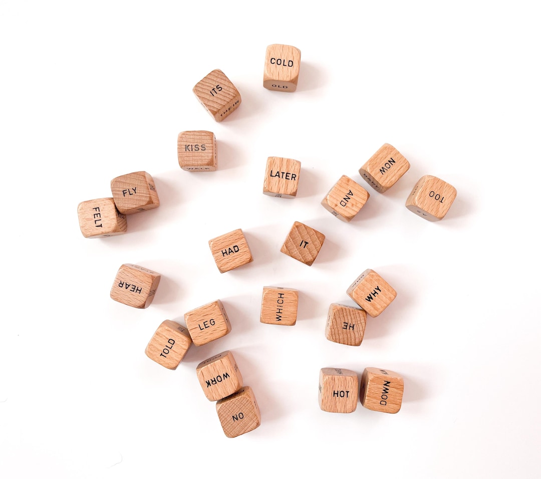 Scrabble Sentence Cubes ONLY | Set of 21 Cubes | Genuine Scrabble Cubes ...