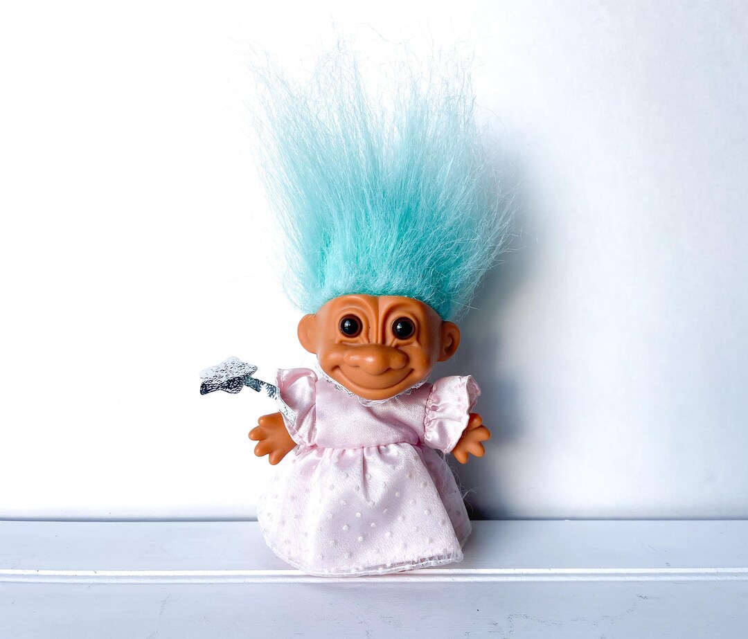 Russ Princess Troll With Teal Hair | Pink Dress | Brown Eyes | Russ ...