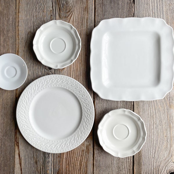 White Set of Wall Plates - Etsy
