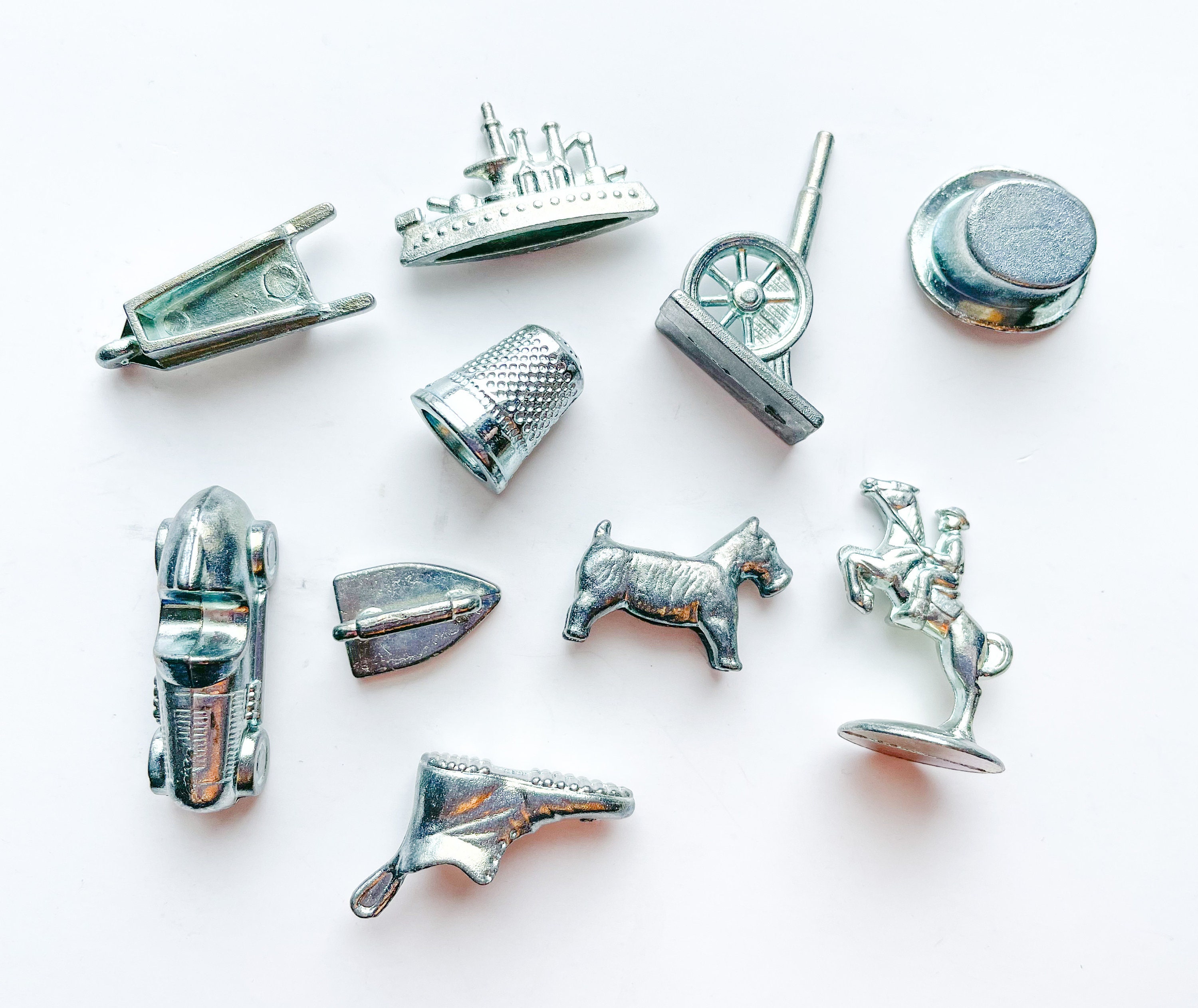 Vintage Monopoly Game Markers Set of 10 | Scottie Dog | Top Hat | Shoe ...