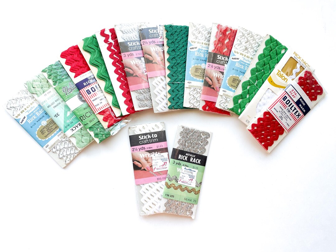 Vintage Rick Rack Christmas Colors 17 Some Partial Some Unopened Sewing ...