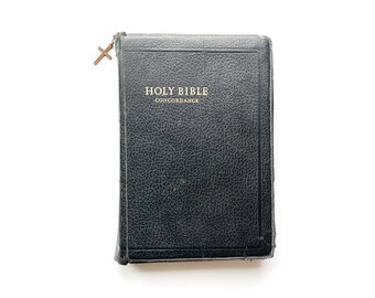 Vintage Holy Bible King James Version With Brass Zipper World ...