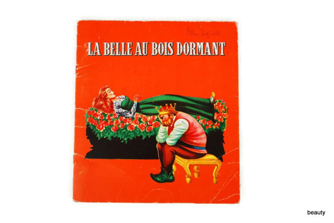La Belle Au Bois Dormant, Vintage Sleeping Beauty French, Orange ...