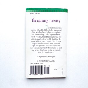 Helen Keller the Story of My Life A Watermill Classic 1980 Paperback - Etsy