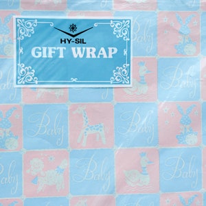 Vintage Baby Wrapping Paper Set of 2 | Hy-sil | Vintage Gift Wrap | 2 ...