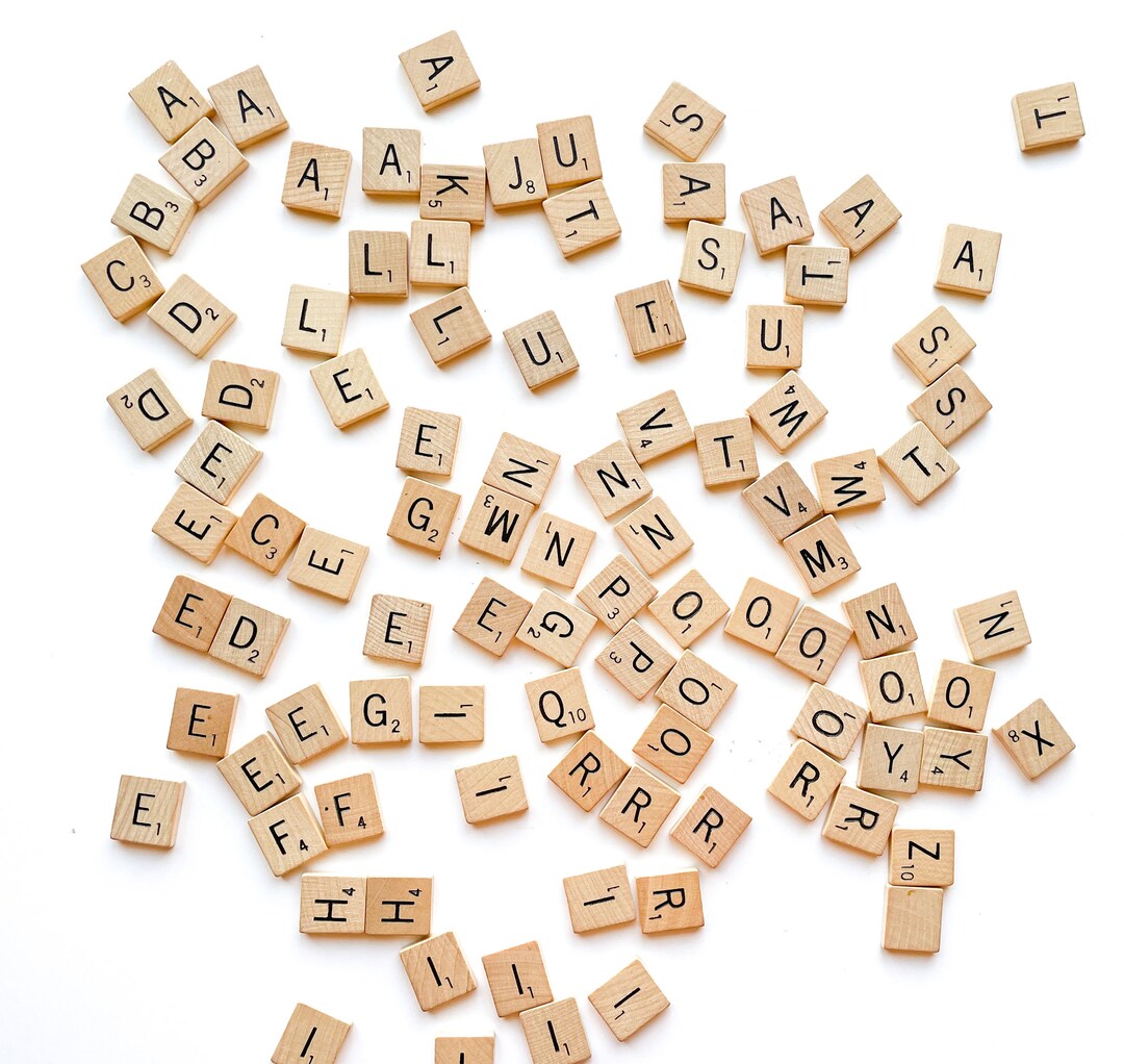 Scrabble Tiles Over 95 Pieces Letter Tiles Authentic Scrabble Tiles ...