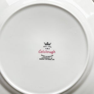 Colclough Bone China Tea Cup, Saucer and Roll Plate Set of 4 | Pink ...
