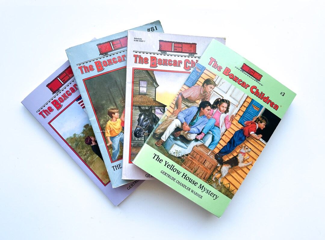 The Boxcar Children Books Set of 4 Yellow House Mystery - Etsy