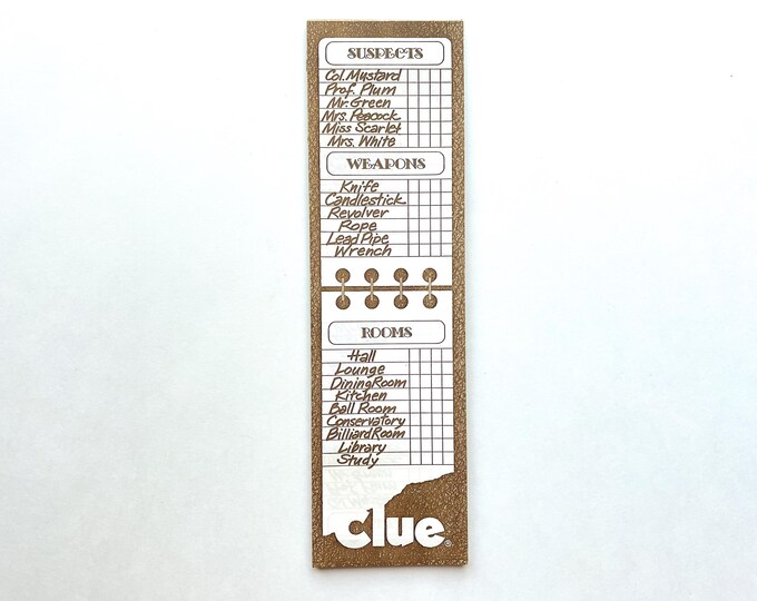 Vintage Clue Detective Game Score Sheet Pad 18 Sheets Replacement Parts ...