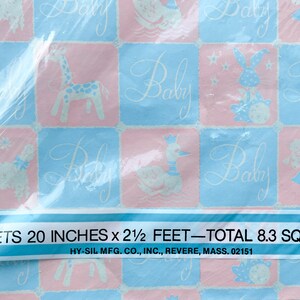 Vintage Baby Wrapping Paper Set of 2 | Hy-sil | Vintage Gift Wrap | 2 ...