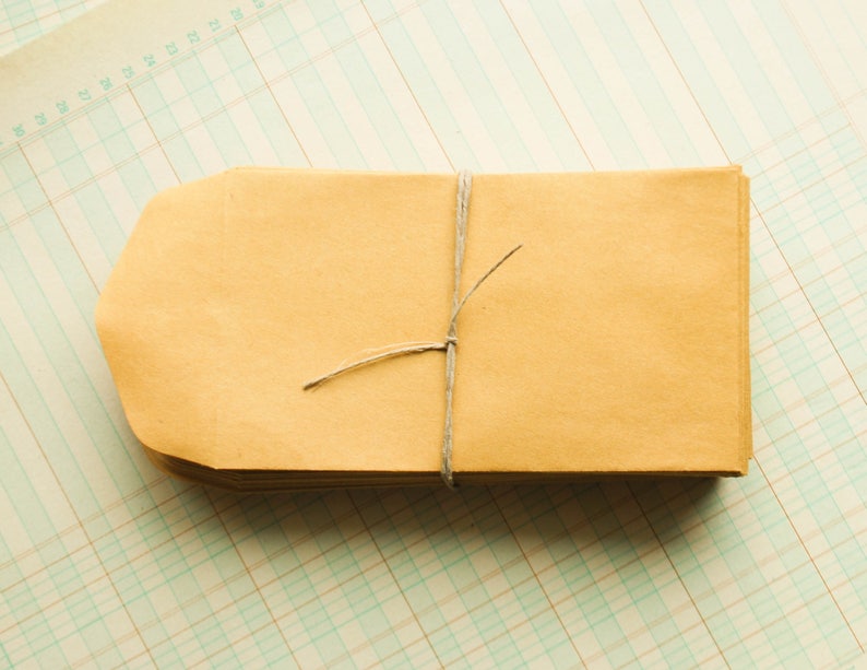 50 Mini Kraft Vintage Coin Envelopes Manila Envelopes | Etsy