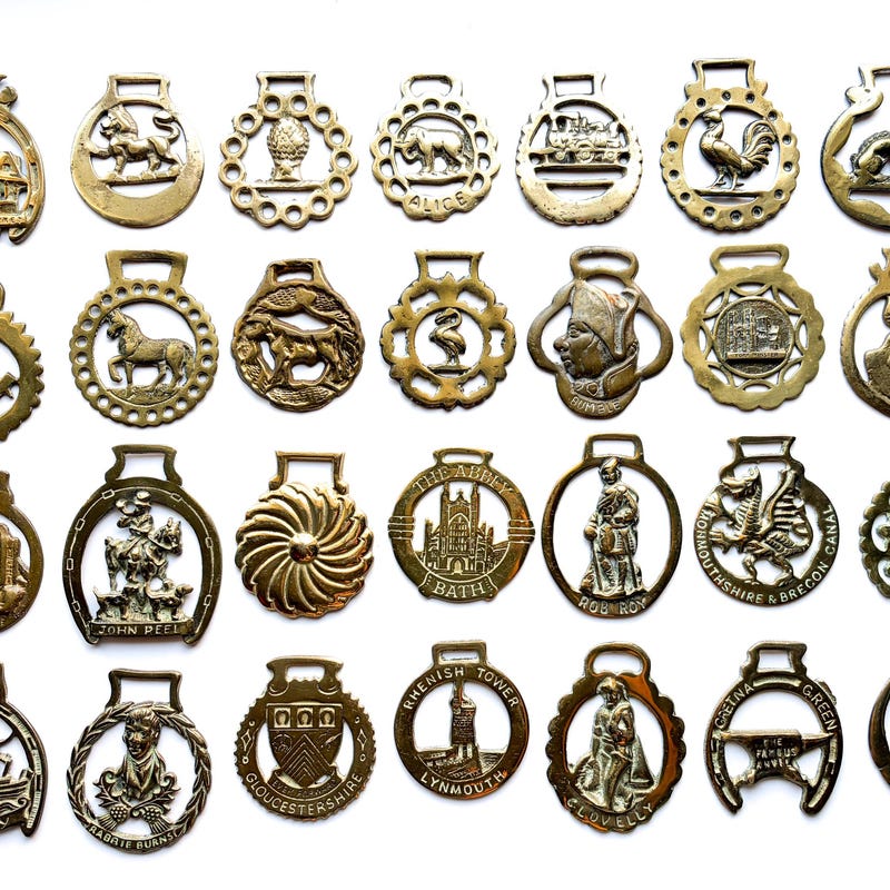 Heart Vintage Brass Medallion - Etsy