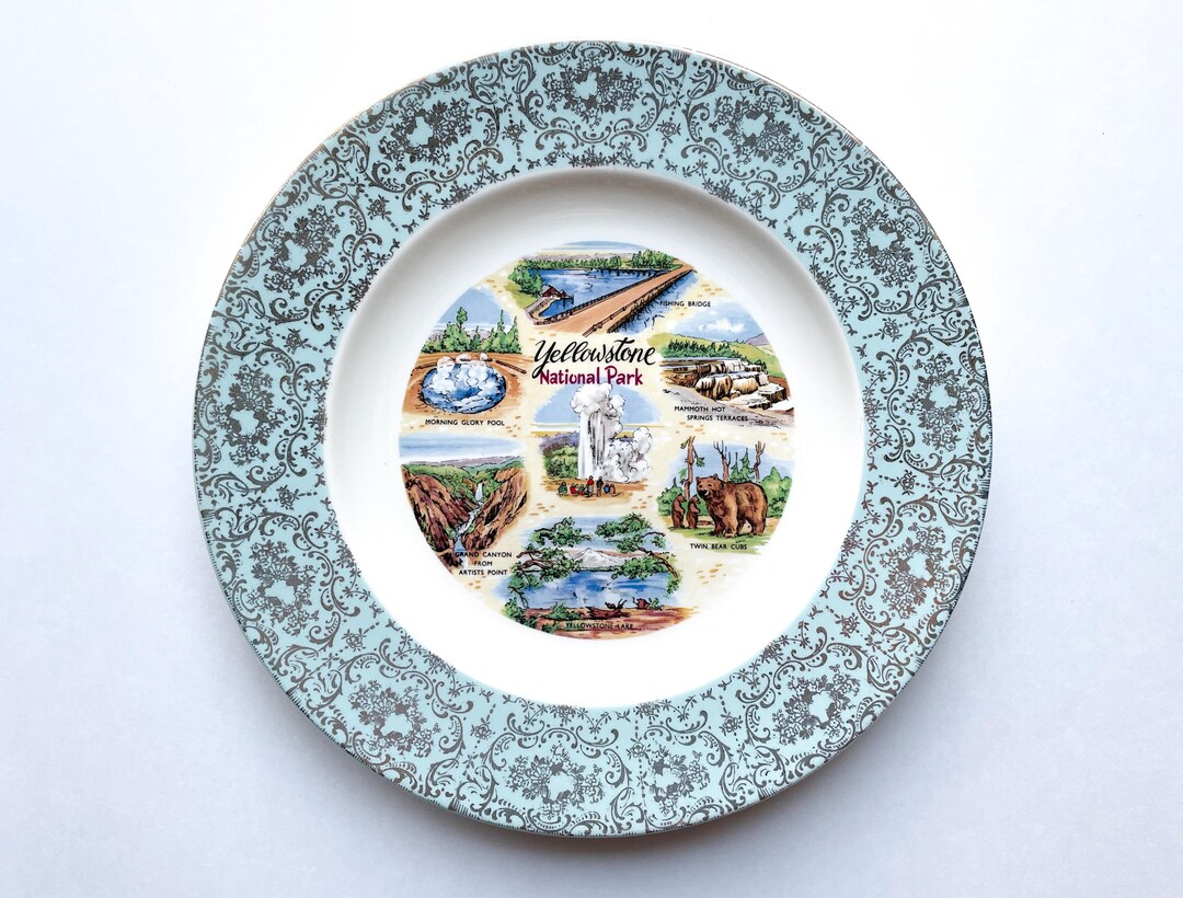 Yellowstone Collector Plate | Historic Plate | Landmarks | Souvenir ...