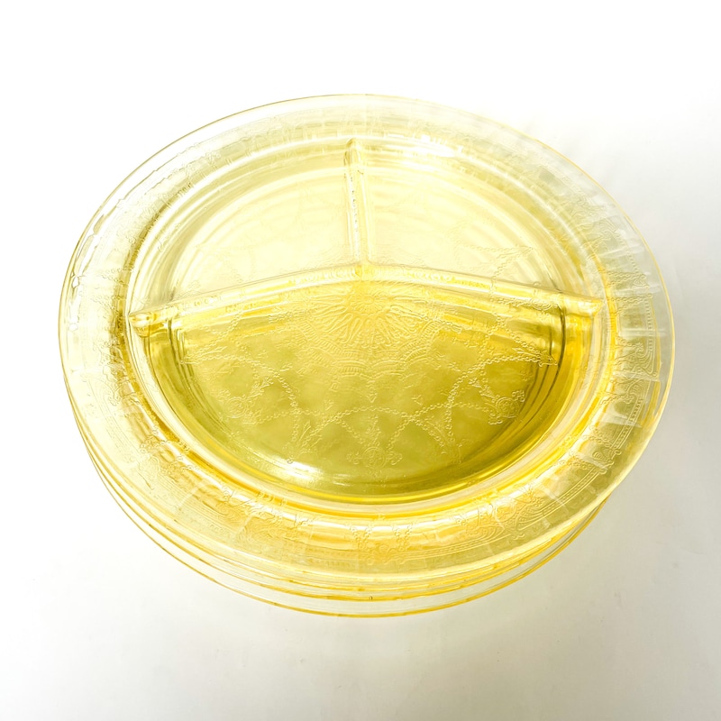 Yellow Glass Plate - Etsy