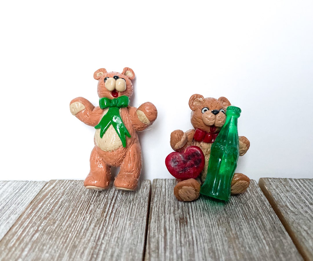 Miniature Clay Bears Set of Two | Miniature Best With Coke Bottle ...