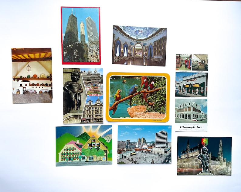 Vintage Postcards From Around the World Set of 28 USA - Etsy