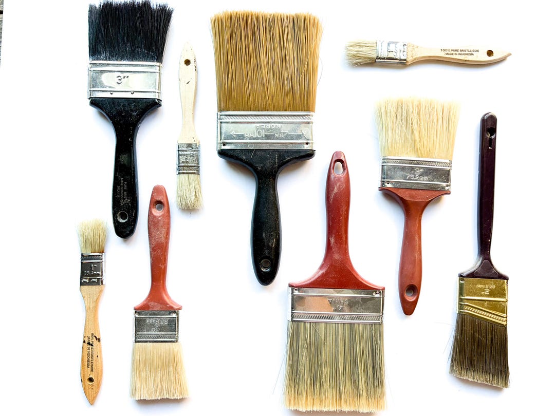Vintage Paint Brush Set: Rustic Wall Decor, Artist Supply - Etsy