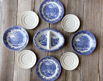 Mismatched Wall Plates Set of 7 | Vintage Plate Gallery Wall Collection ...