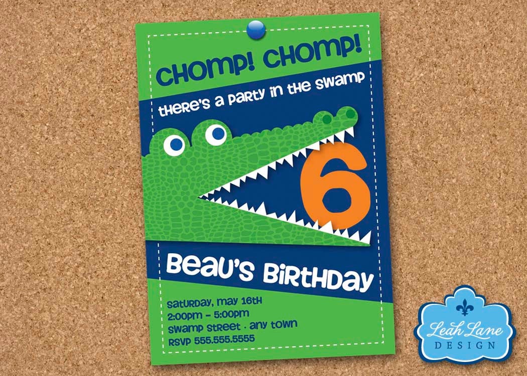 Alligator, Crocodile, Swamp, Thank You Card, Printable Thank You Card ...