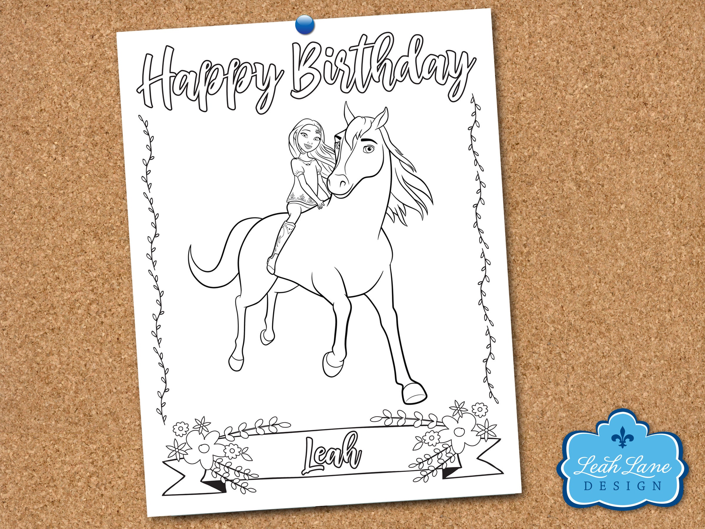 Spirit Riding Free Printable Birthday Party Invitation - Horse Party ...
