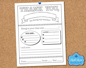 Teacher Appreciation Printable Coloring Page, End of the School Year ...