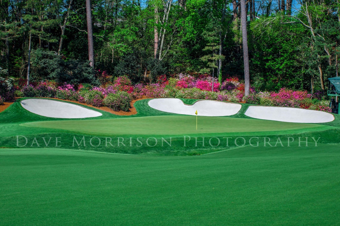 The Masters Golf, Azalea, Hole No. 13, Augusta National Golf Artwork ...