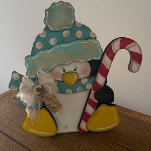 Christmas Penguin Candy Cane Shelf Sitter - Etsy