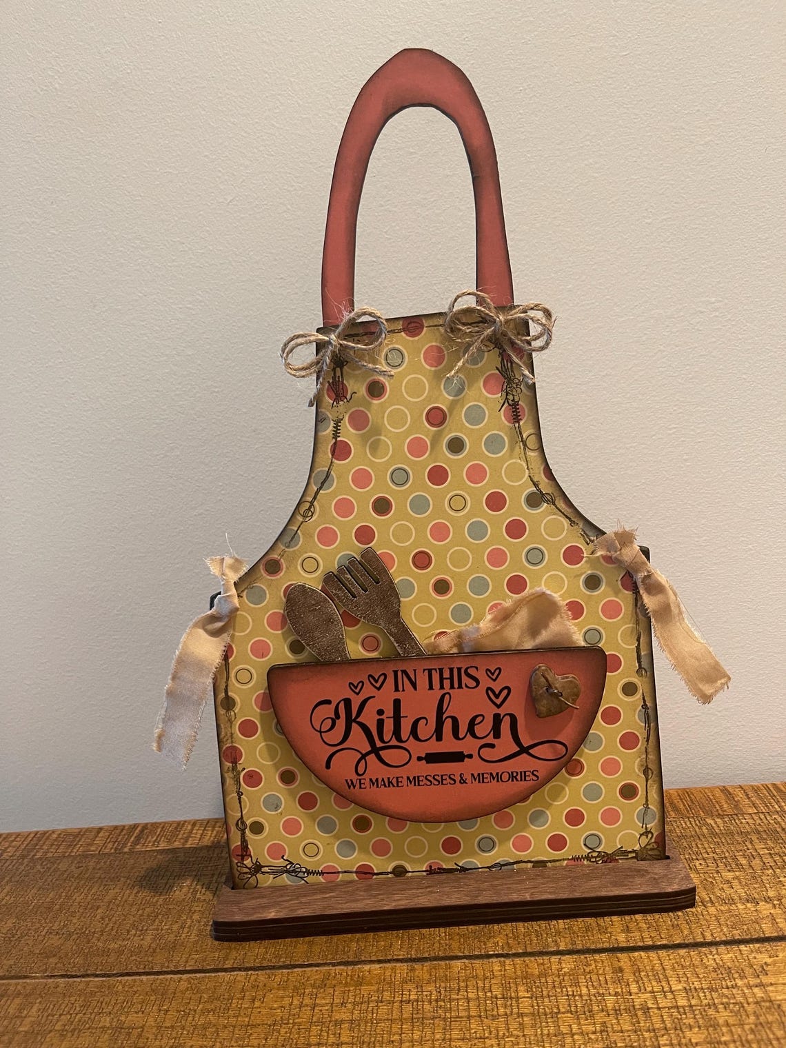 Apron Spoon Fork Shelf Sitter or Hanger Wood Kit - Etsy
