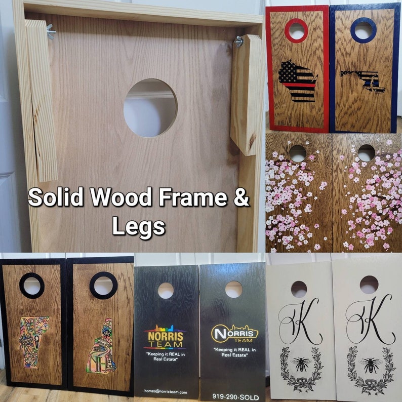 Cornhole Boards Custom Cornhole With Bags Sports Team - Etsy