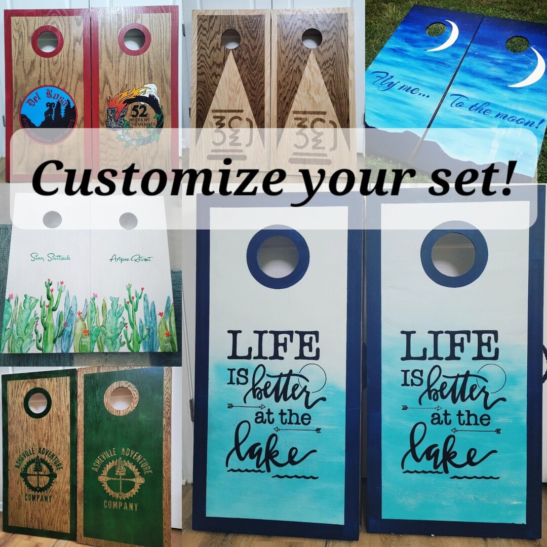 Custom Cornhole Boards Company Logo Sport College House - Etsy