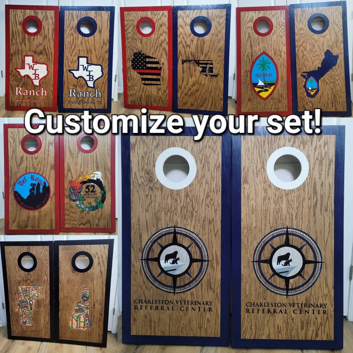 Custom Cornhole Boards Company Logo Sport College House - Etsy