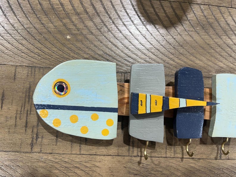 Wooden Fish Key Holder - Etsy