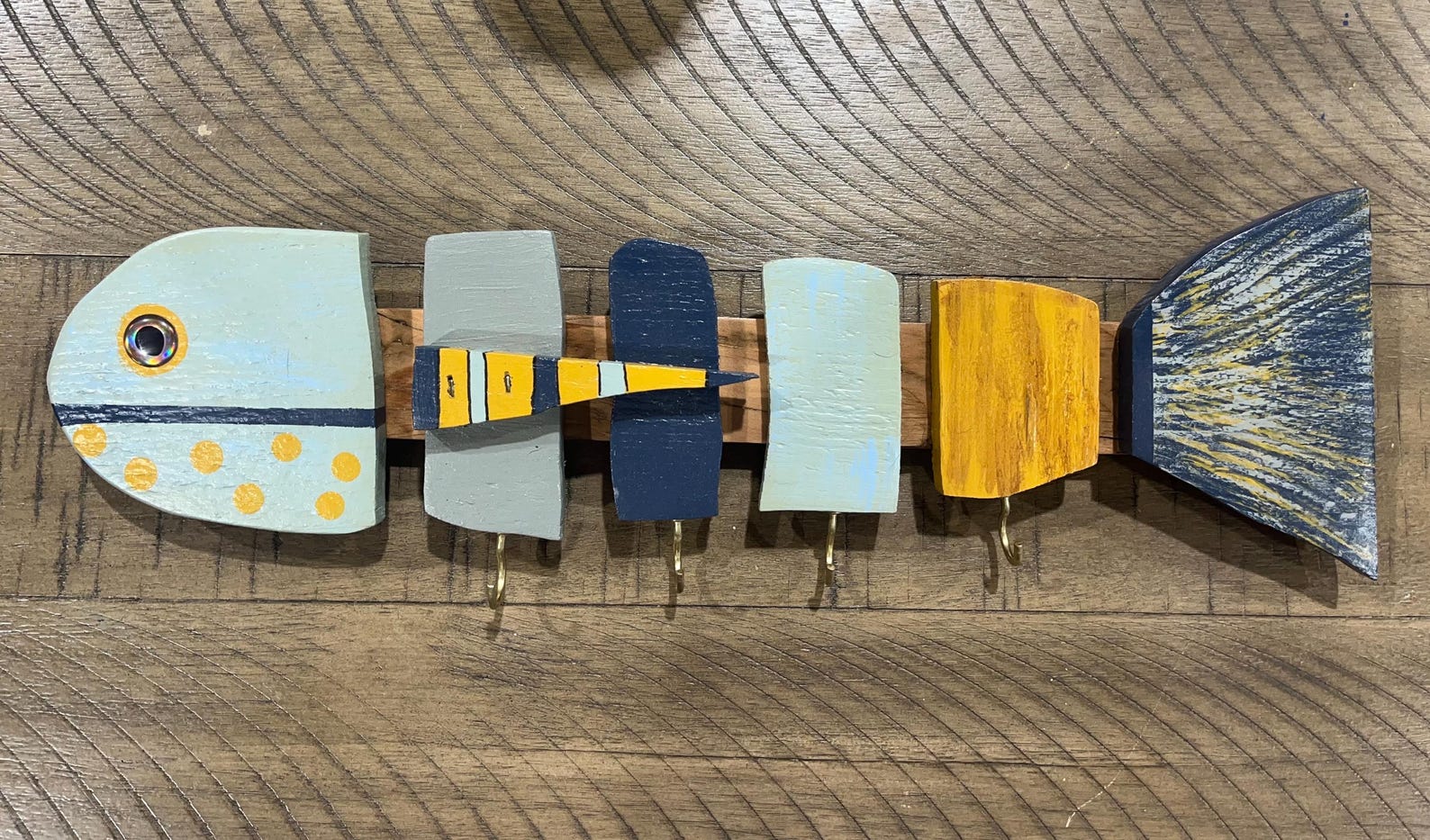 Wooden Fish Key Holder - Etsy