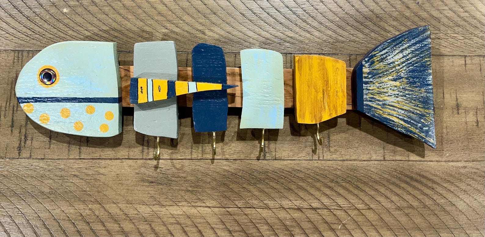Wooden Fish Key Holder - Etsy
