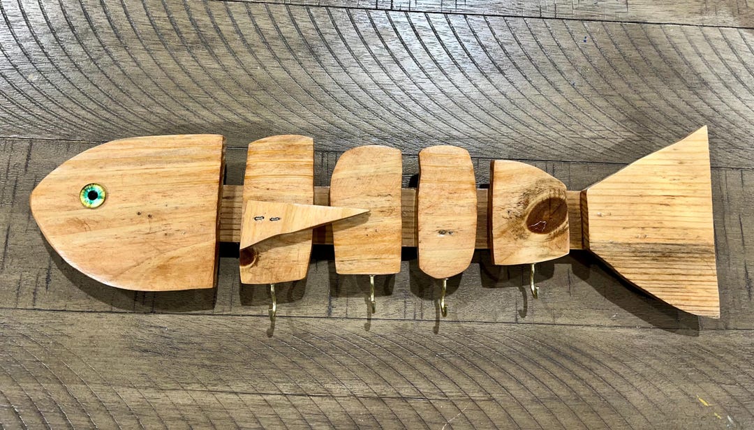 Wooden Fish Key Holder - Etsy