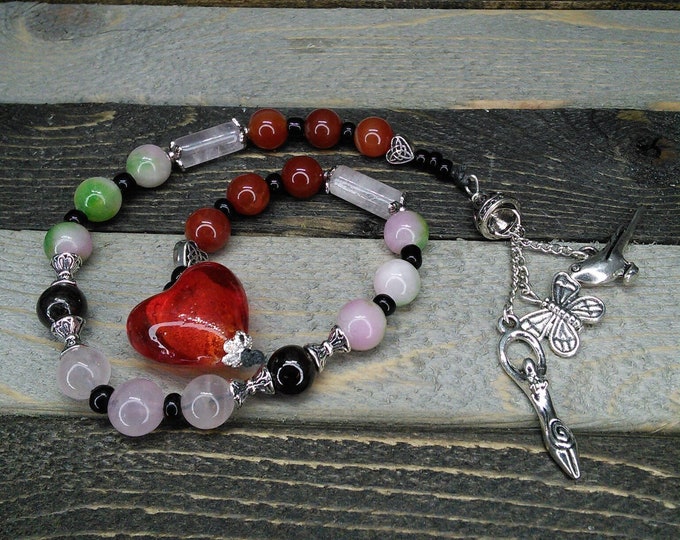 Wicca Natural Stone Pagan Prayer Beads, Meditation Beads, Witches ...