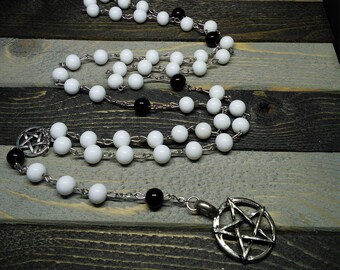Wicca Witch Re-imagined Horned God Antler Rosary Pagan Prayer Beads ...