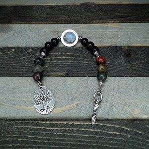 Wicca Natural Stone Pagan Prayer Beads, Meditation Beads, Witches ...