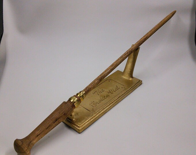 Wicca Pagan Handmade Wood and Brass Wand 01 - Etsy