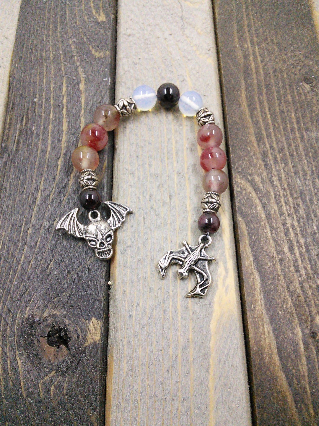 Wicca Natural Stone Pagan Prayer Beads, Meditation Beads, Witches ...