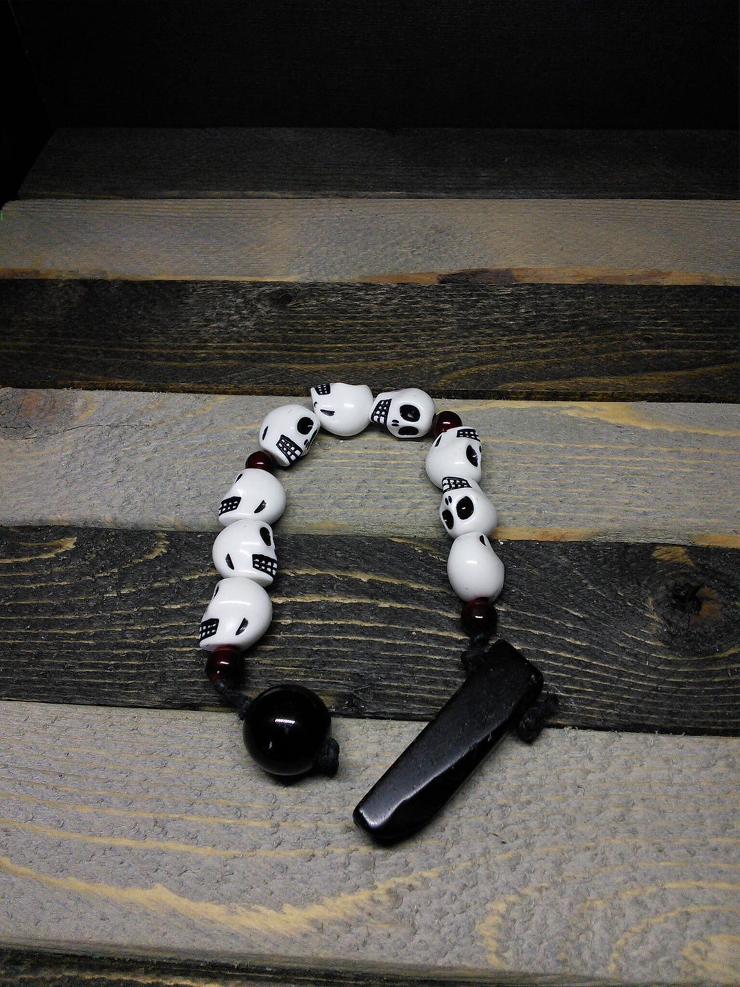 Wicca Skull Beads, Meditation Beads, Witches Ladder Nine Bead - Etsy
