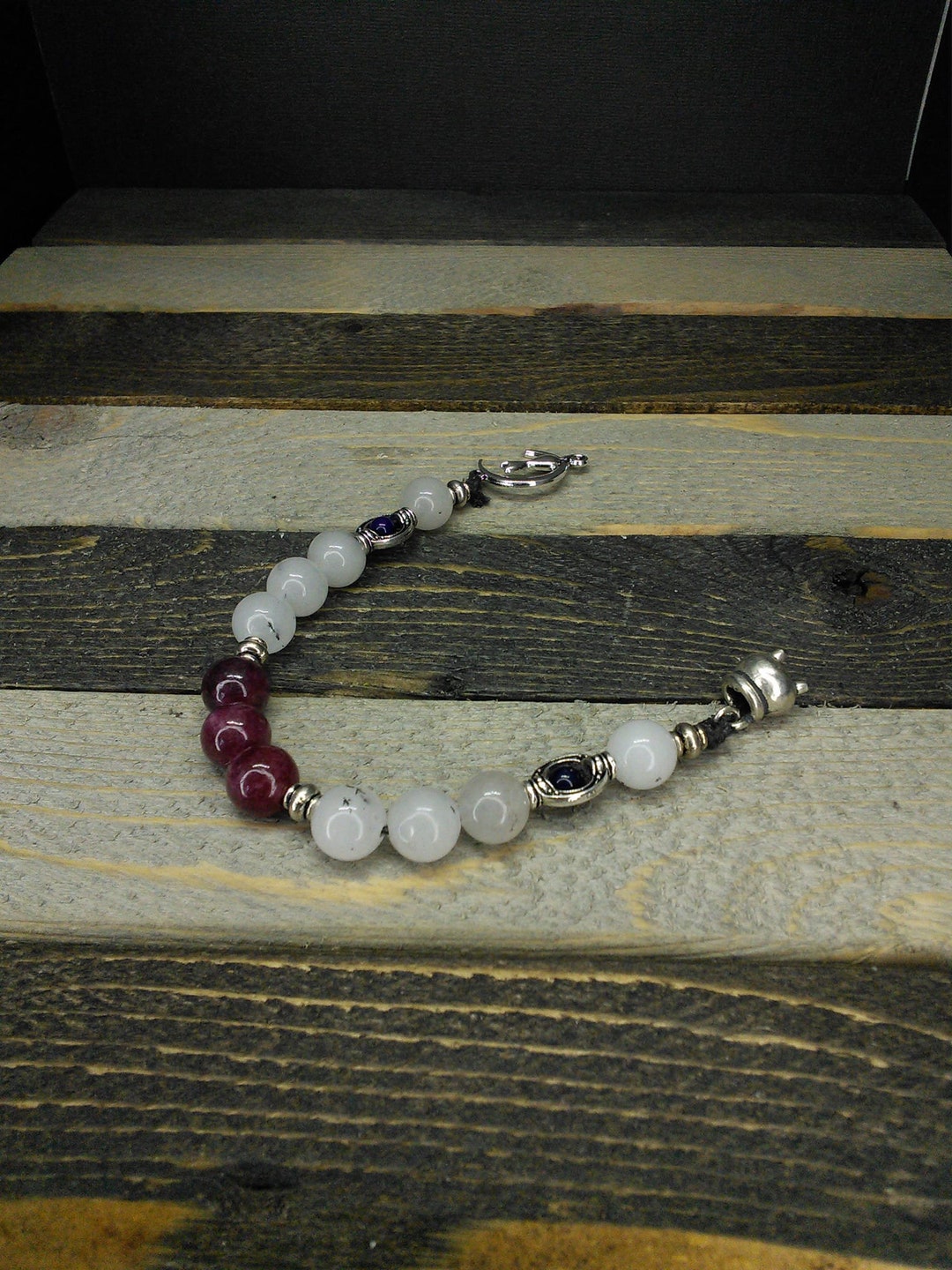Wicca Natural Stone Prayer Beads, Meditation Beads, Witches Ladder Nine ...