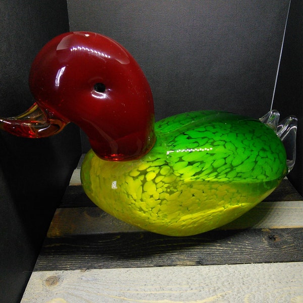 Glass Duck Sculpture - Etsy