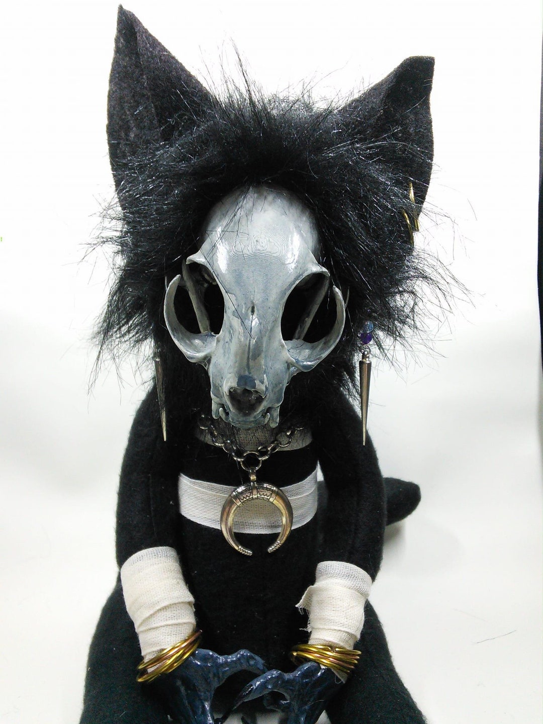 Feline Art Doll, Death Goddess 'bast' Horror Doll - Etsy